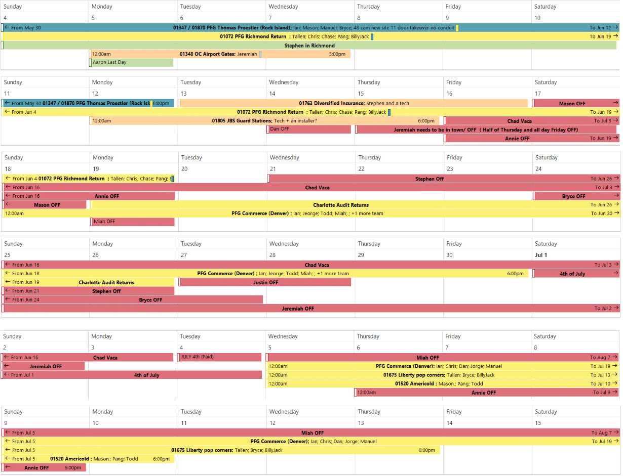 Installation Schedule | DSI Digital Systems Installation